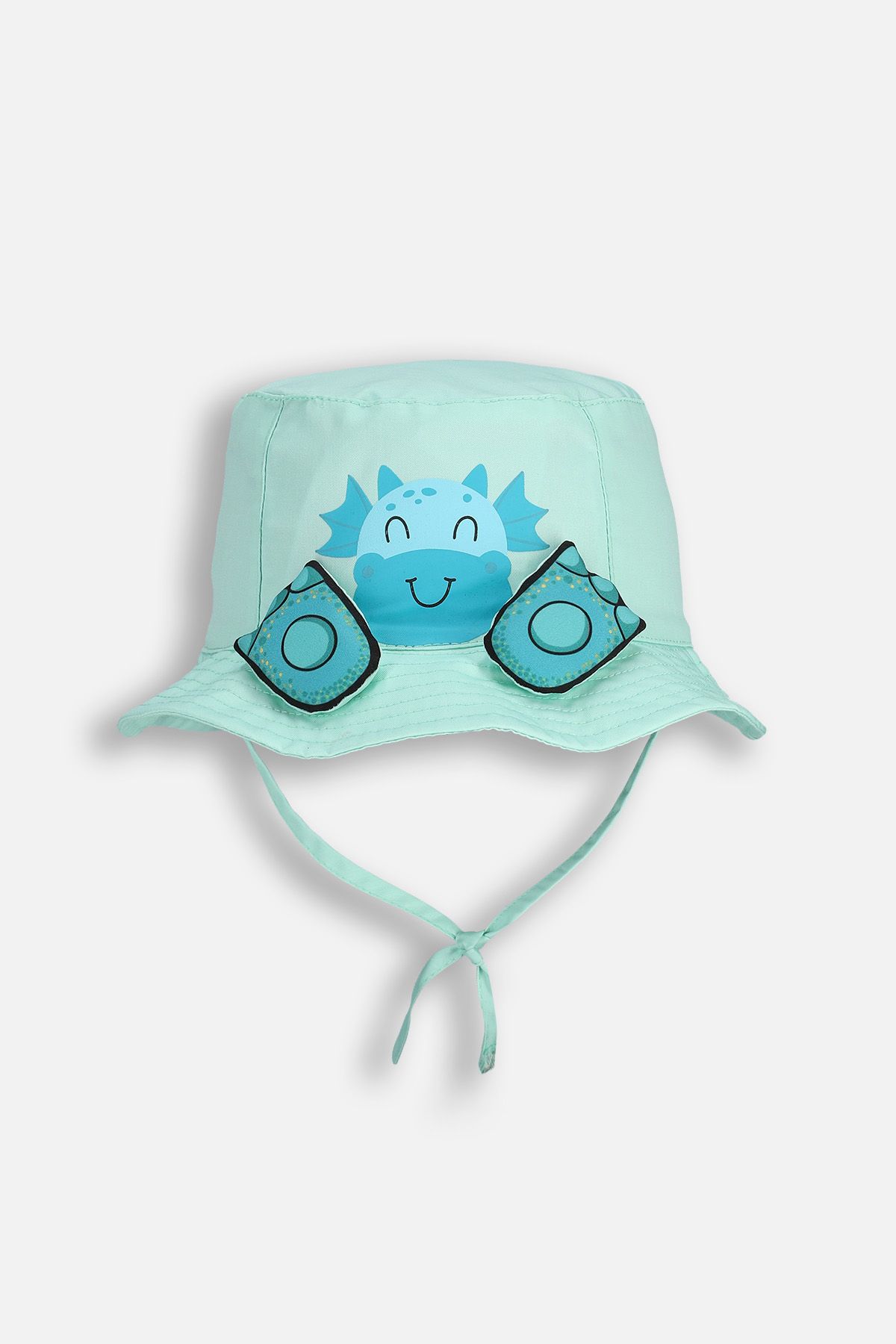 Kapelusz turkusowy z bawełnianą podszewką - 1